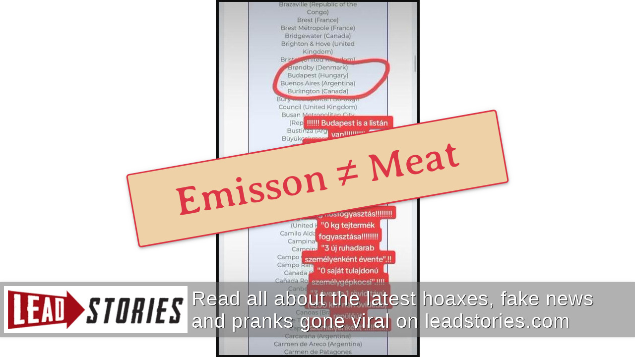 Fact Check: Budapest Will NOT Ban Meat Eating For Residents | Lead Stories